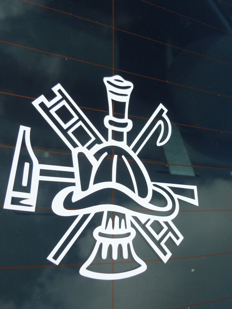 2 Decals Fireman Fire Department Window Firefighter Men Women | Etsy
