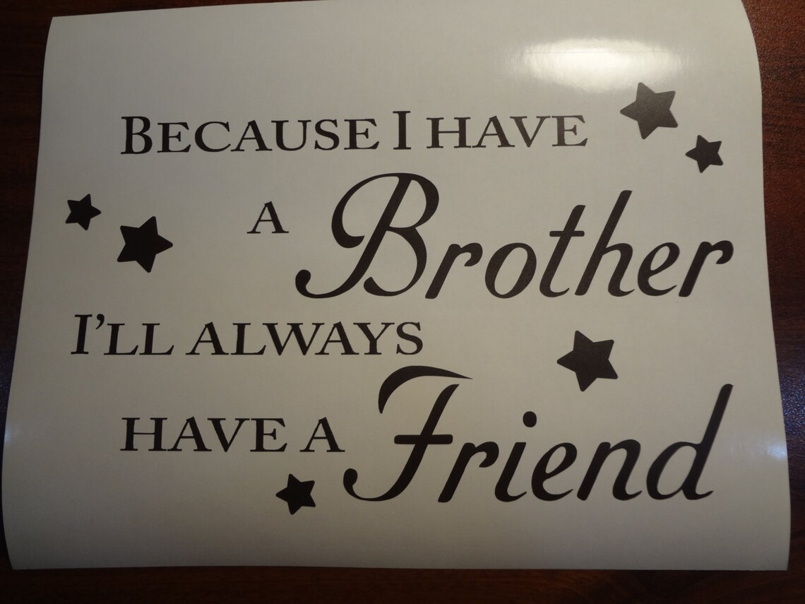 Brother, Friend Vinyl Wall Decal: Kids Room Decor - Etsy