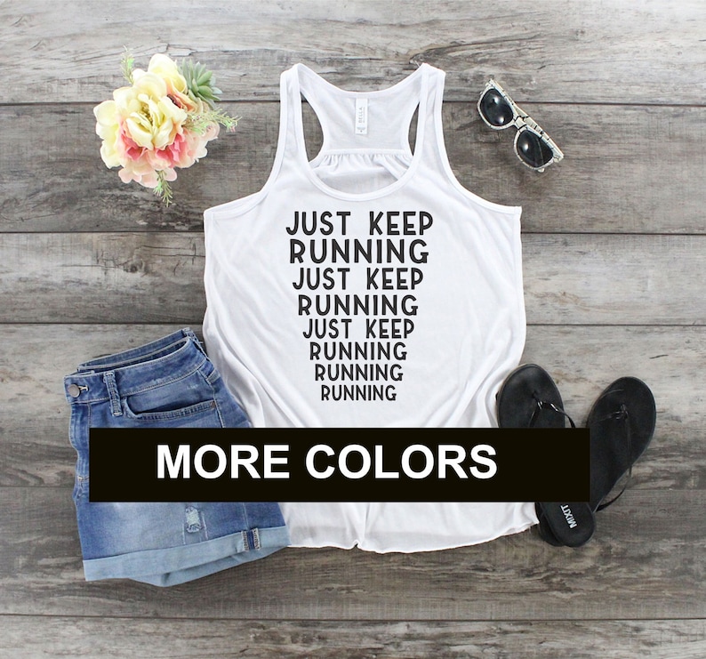 Just Keep Running Runner Racerback Tank Women's Running | Etsy