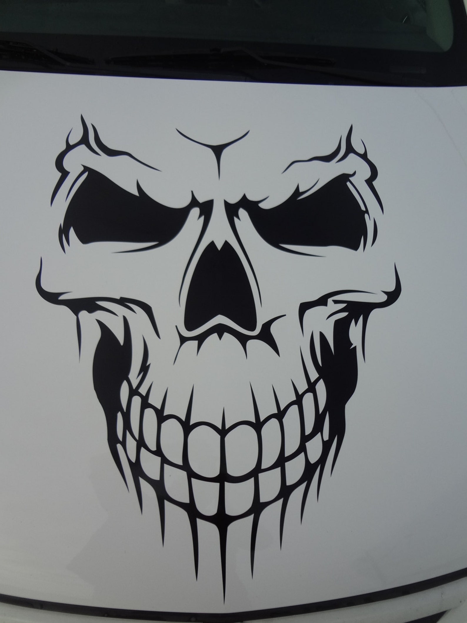 Gothic Car Skull Hood Decal Garage Home Decor Wall Hanging - Etsy