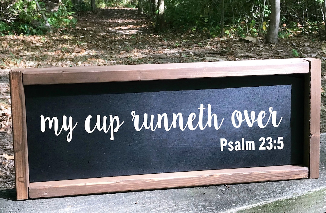 My Cup Runneth Over Decal Sticker Wall Art Sign Making Hanging Kitchen ...