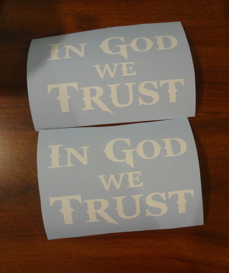 In God We Trust Car Decals: Christian Bible Verse Stickers (set of 2 ...