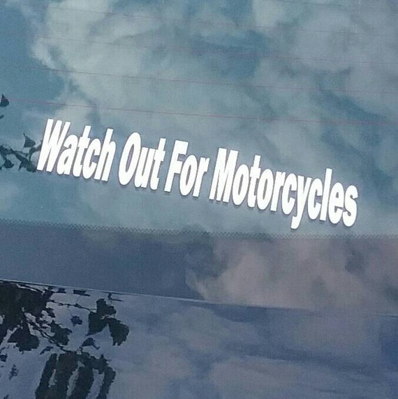 2 Watch Out For Motorcycles Decals Car Truck Fence Window Wall | Etsy