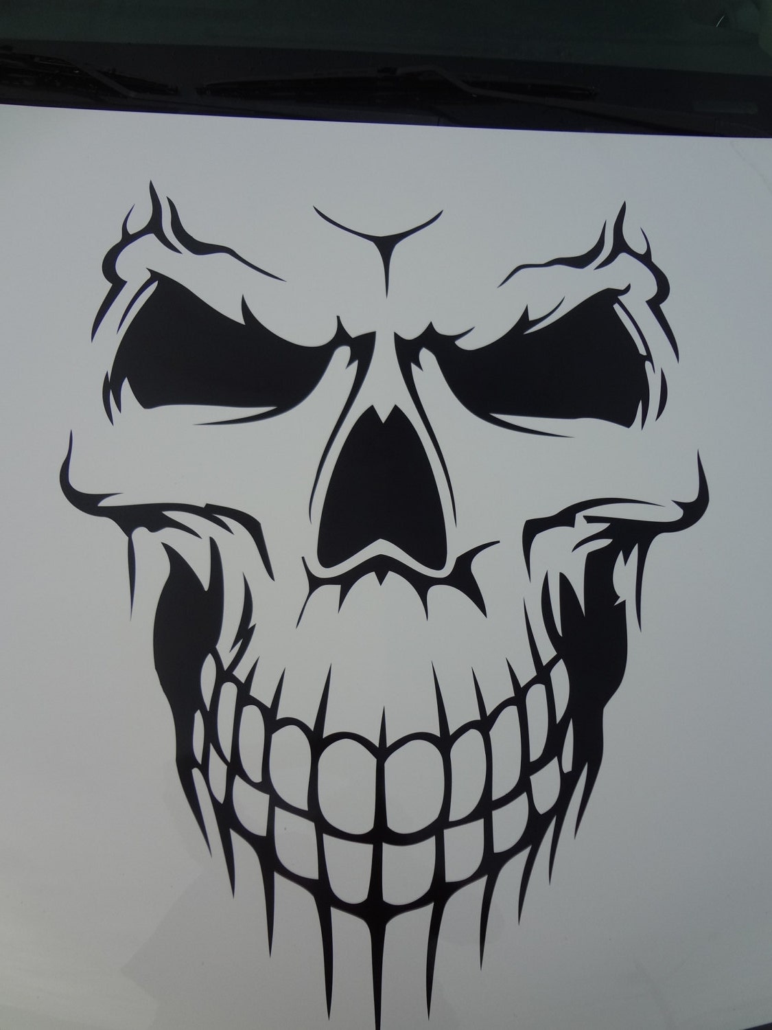 Gothic Car Skull Hood Decal Garage Home Decor Wall Hanging | Etsy