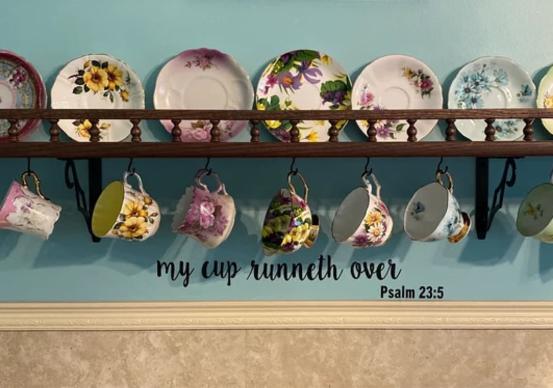 My Cup Runneth Over Decal Sticker Wall Art Sign Making Hanging - Etsy