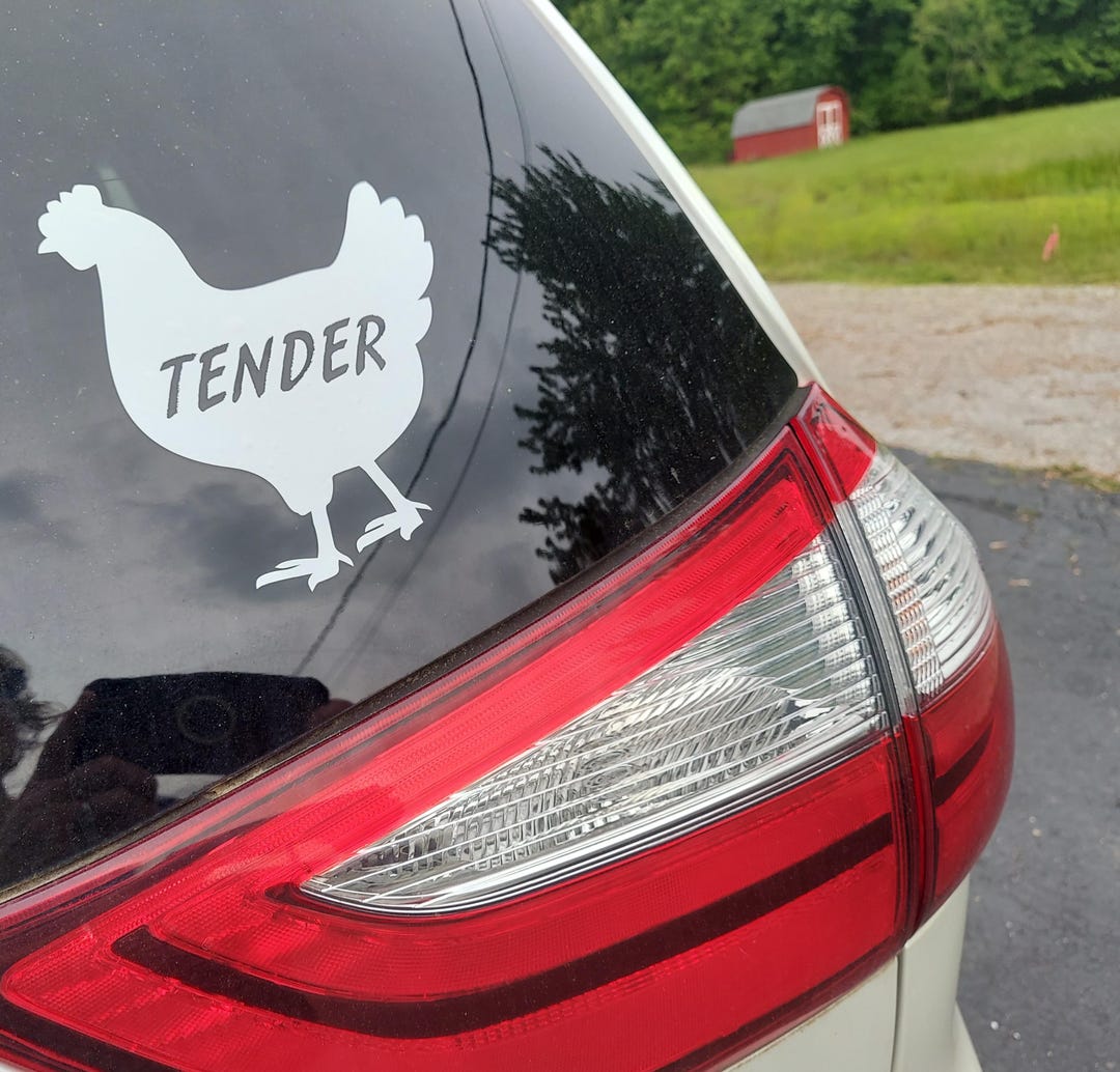 Chicken Tender Decal: Funny Hen Car Coop Decor Sticker - Etsy