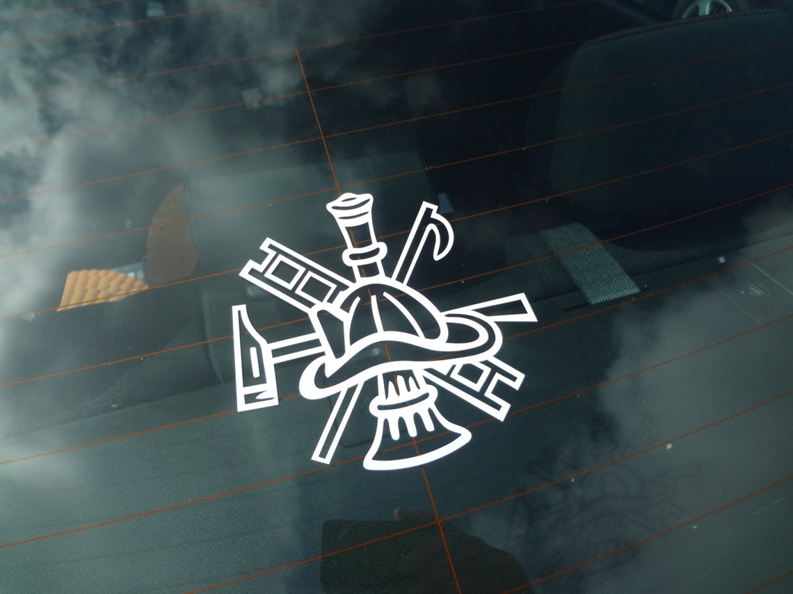 Firefighter Decal: Fire Department Emblem, Truck, Ladder (5x5 Inch) - Etsy