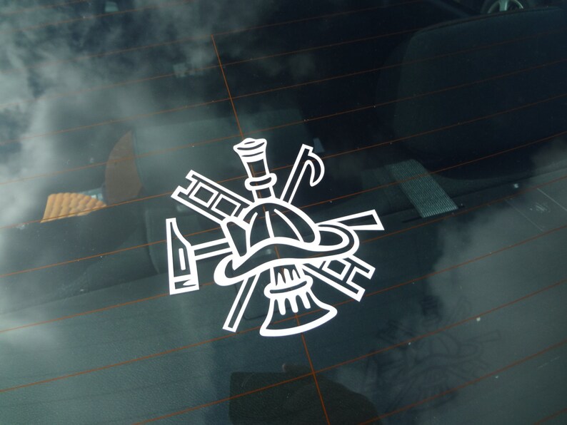 2 Decals Fireman Fire Department Window Firefighter Men Women | Etsy