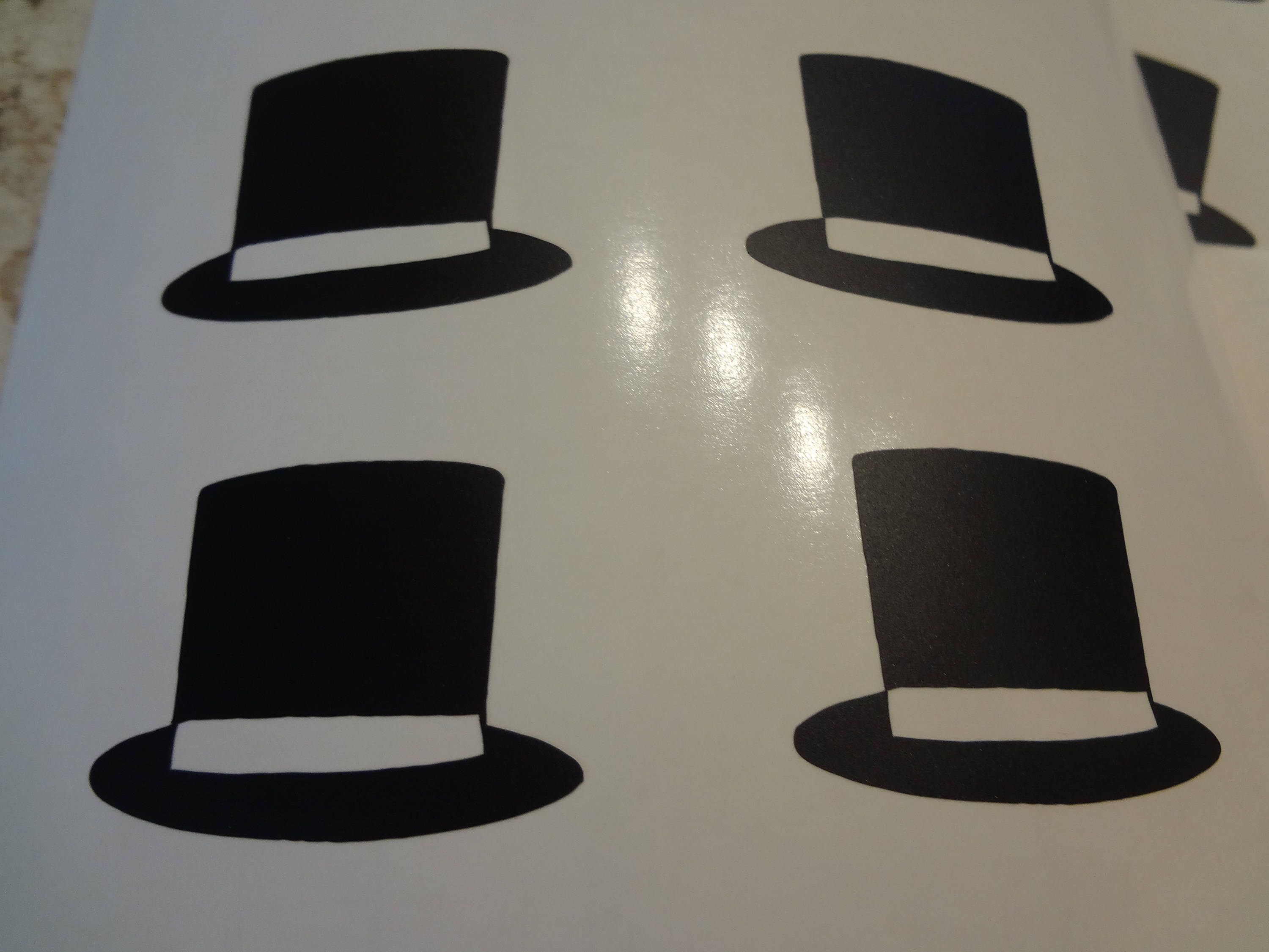 20 Top Hat Tophat Decals Sticker Self Adhesive Scrapbook | Etsy