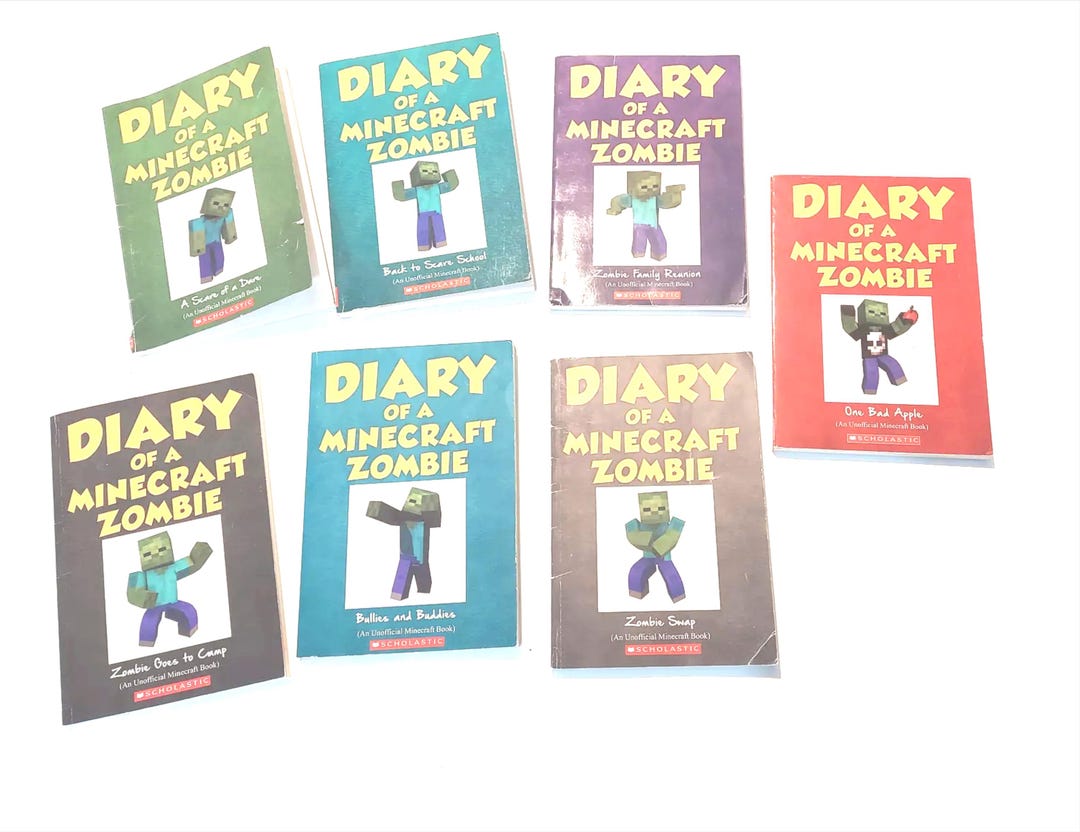 Diary of a Mindcraft Zombie Book Set Volume 1 2 4 6 7 8 10 Boys Girls ...