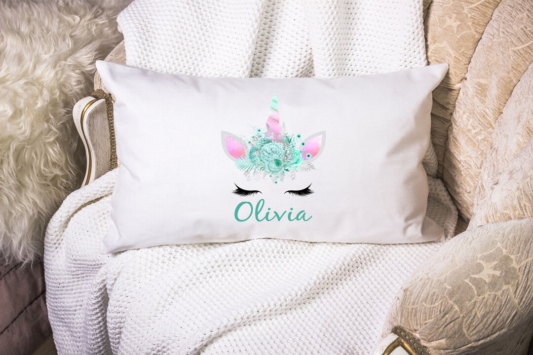 Personalized Unicorn Pillowcase: Girls Custom Name Gift (20x30) - Etsy