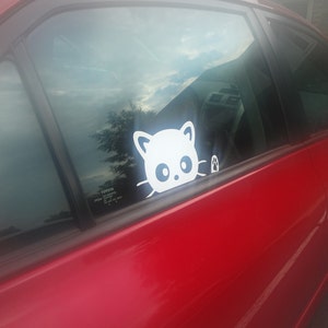Peeking Cat Decal: Feline Car Window Sticker (set of 2) - Etsy