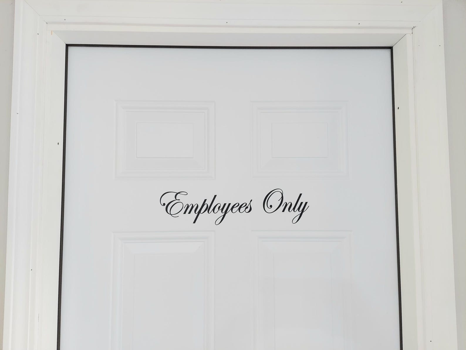 Employees Only Door Decal: Indoor/outdoor Vinyl Sign (set of 2) - Etsy