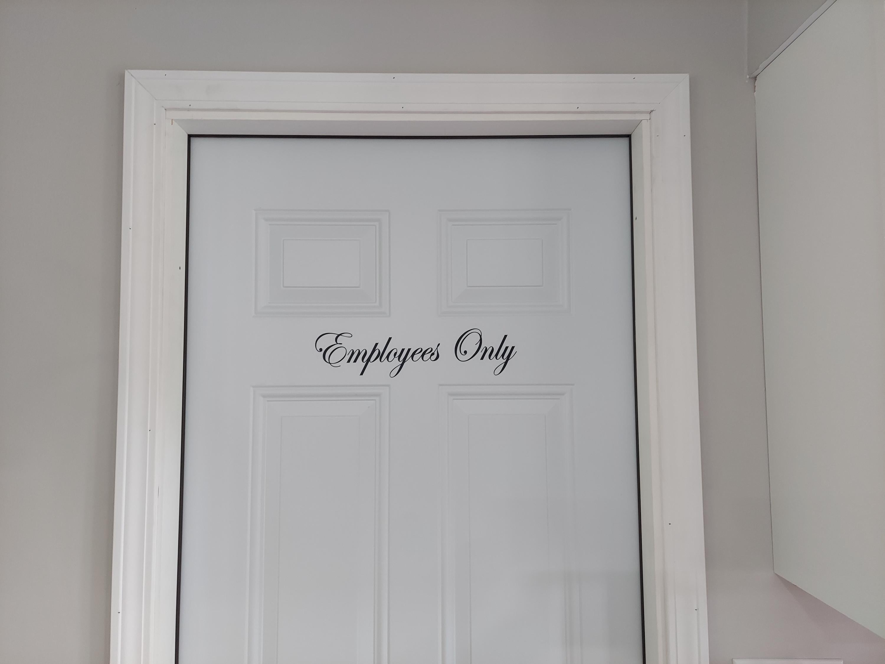 Employees Only Door Decal: Indoor/outdoor Vinyl Sign (set of 2) - Etsy