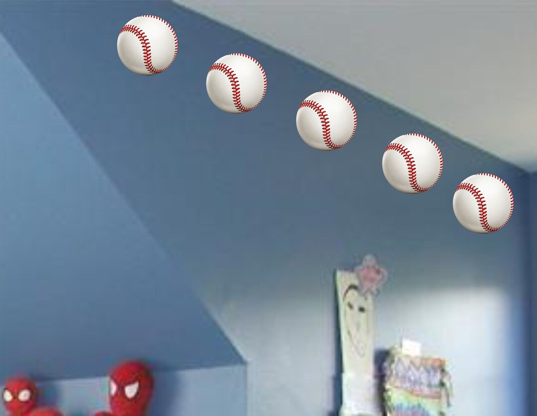 Baseball Decals Wall Bedroom Stitches Stickers Boys Girls Decor Art ...