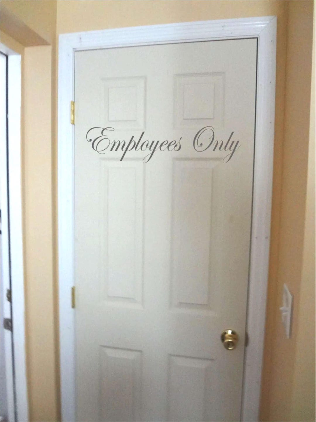 Employees Only Decal Sign Custom DIY & Save Indoor or Outdoor Choice ...