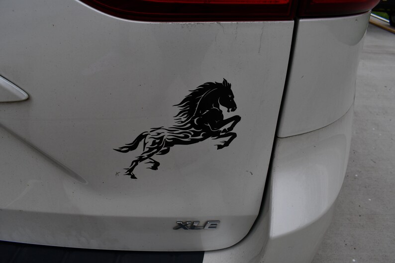 Flaming Horse Flames Decal Sticker Equestrian Pony Gift Rising - Etsy