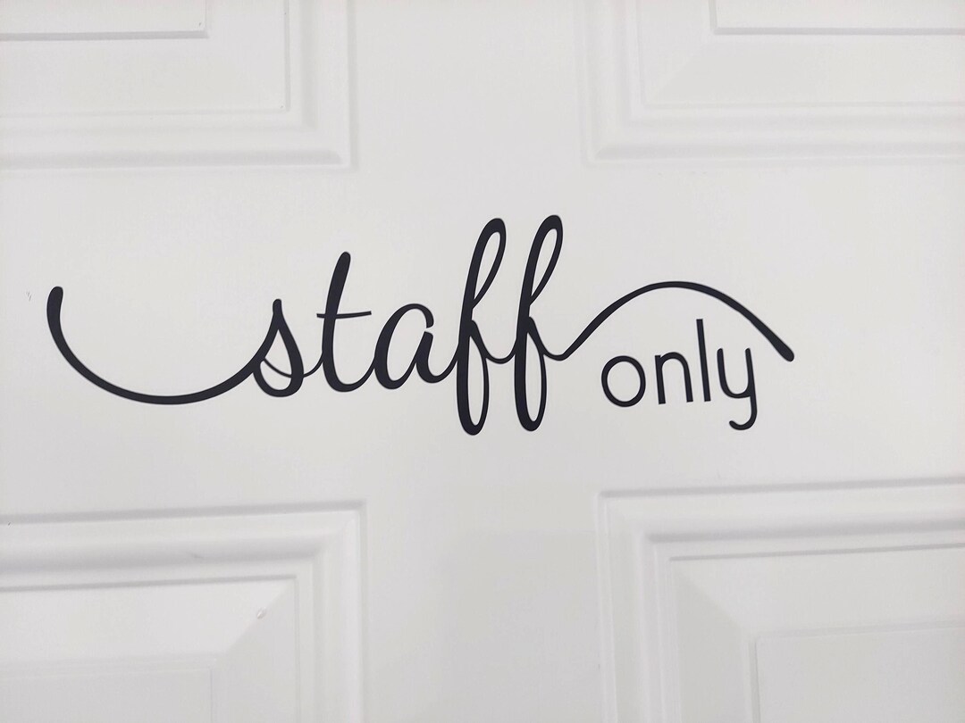 Staff Only Decal - DIY Vinyl Lettering - Business Decor - Choice of ...