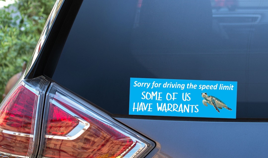 2 Decals Funny Bumper Sticker Sorry for Driving the Speed Limit Some of ...