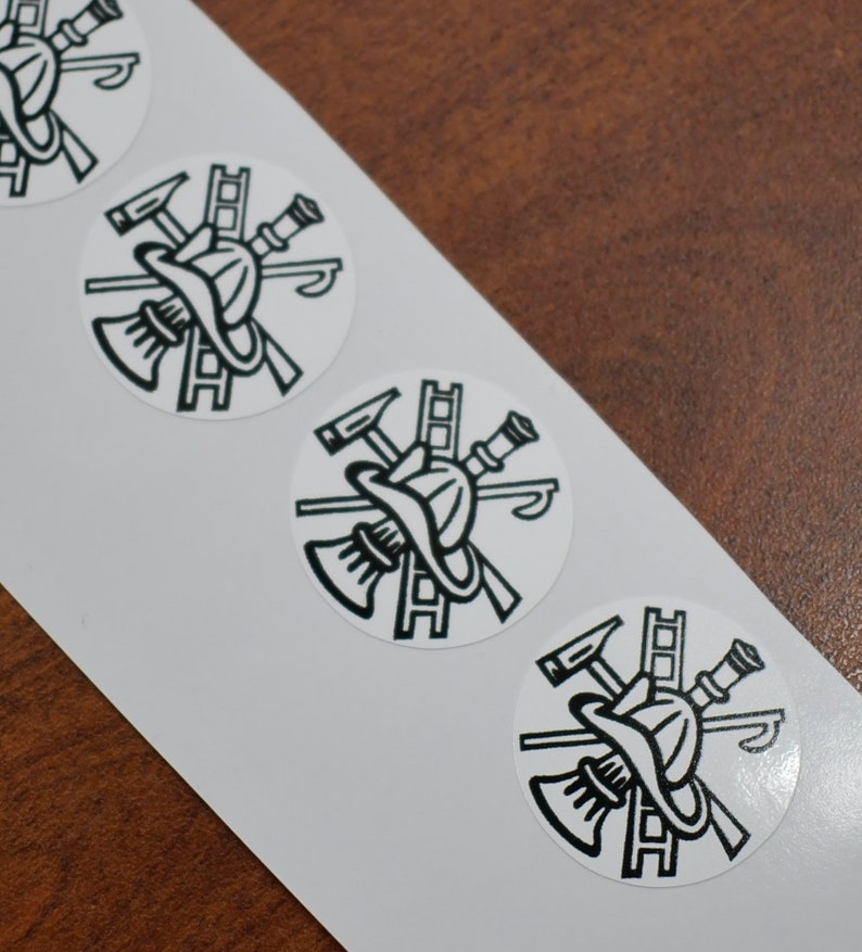 Firefighter Decals: Round Fire Department Stickers, 2 or 3 Inch (set of ...