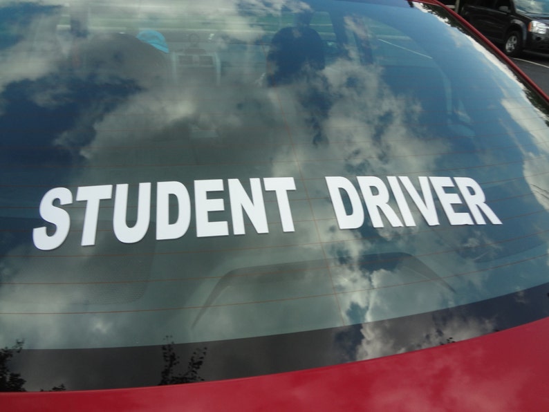 Student Driver Decal Car Window Glass Van Truck Graphic Design | Etsy