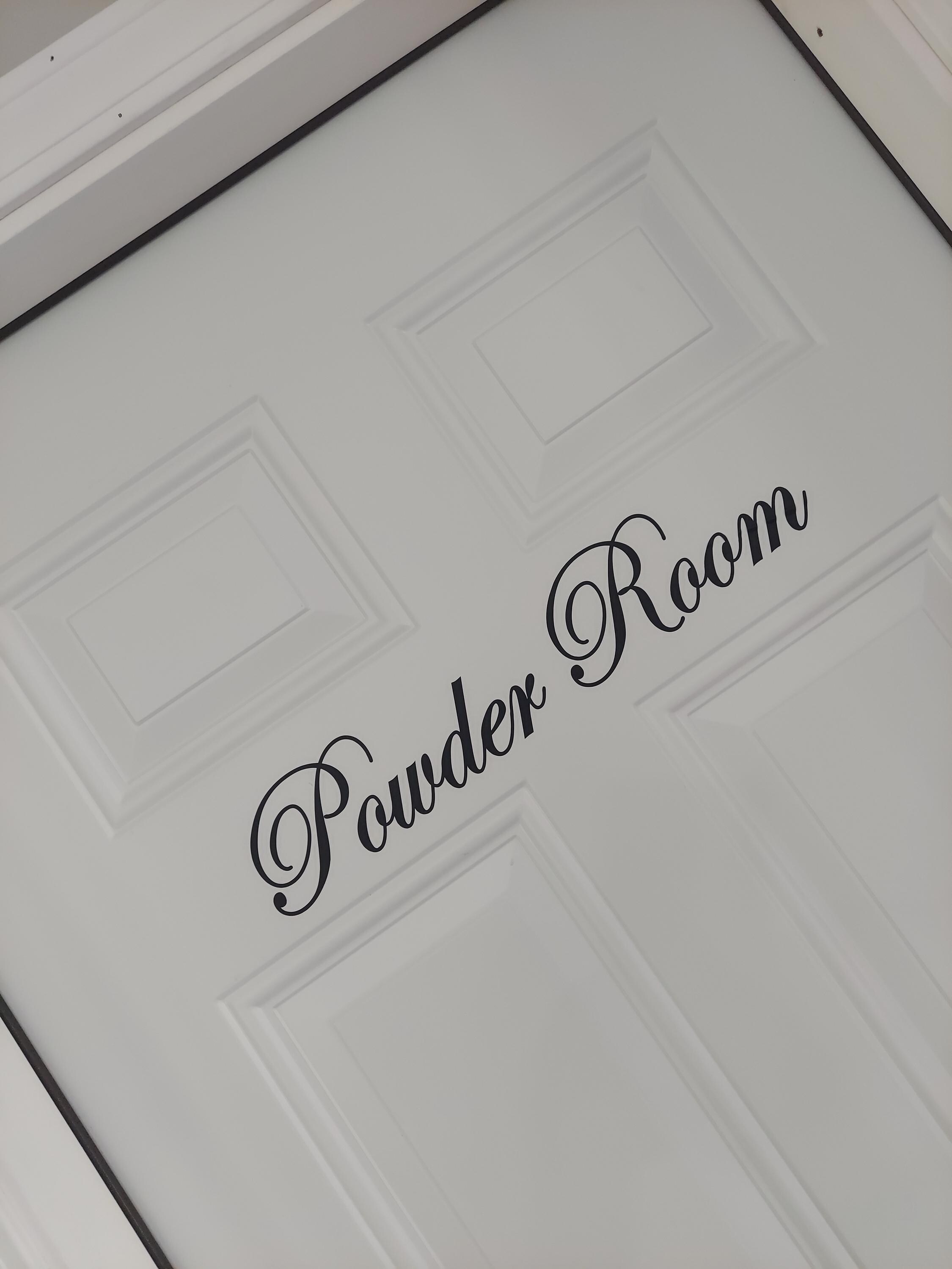 Powder Room Decal - Business Restroom Sign - Set of 2 - Etsy