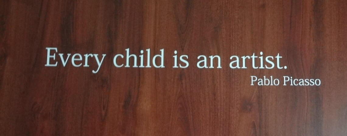 Decal Wall Art Every Child is an Artist Pablo Picasso Decal | Etsy