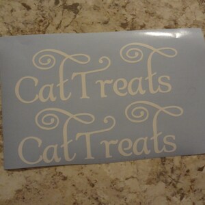 2 Cat Food Decal for Your Canister Can Sticker Vinyl Self Adhesive ...