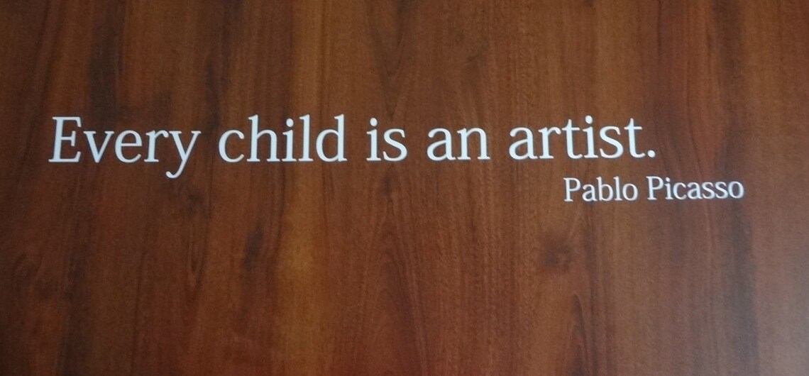 Decal Wall Art Every Child is an Artist Pablo Picasso Decal - Etsy