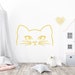 Cat Face Wall Decal Mural Art Big Huge Kitty Kitten Theme - Etsy