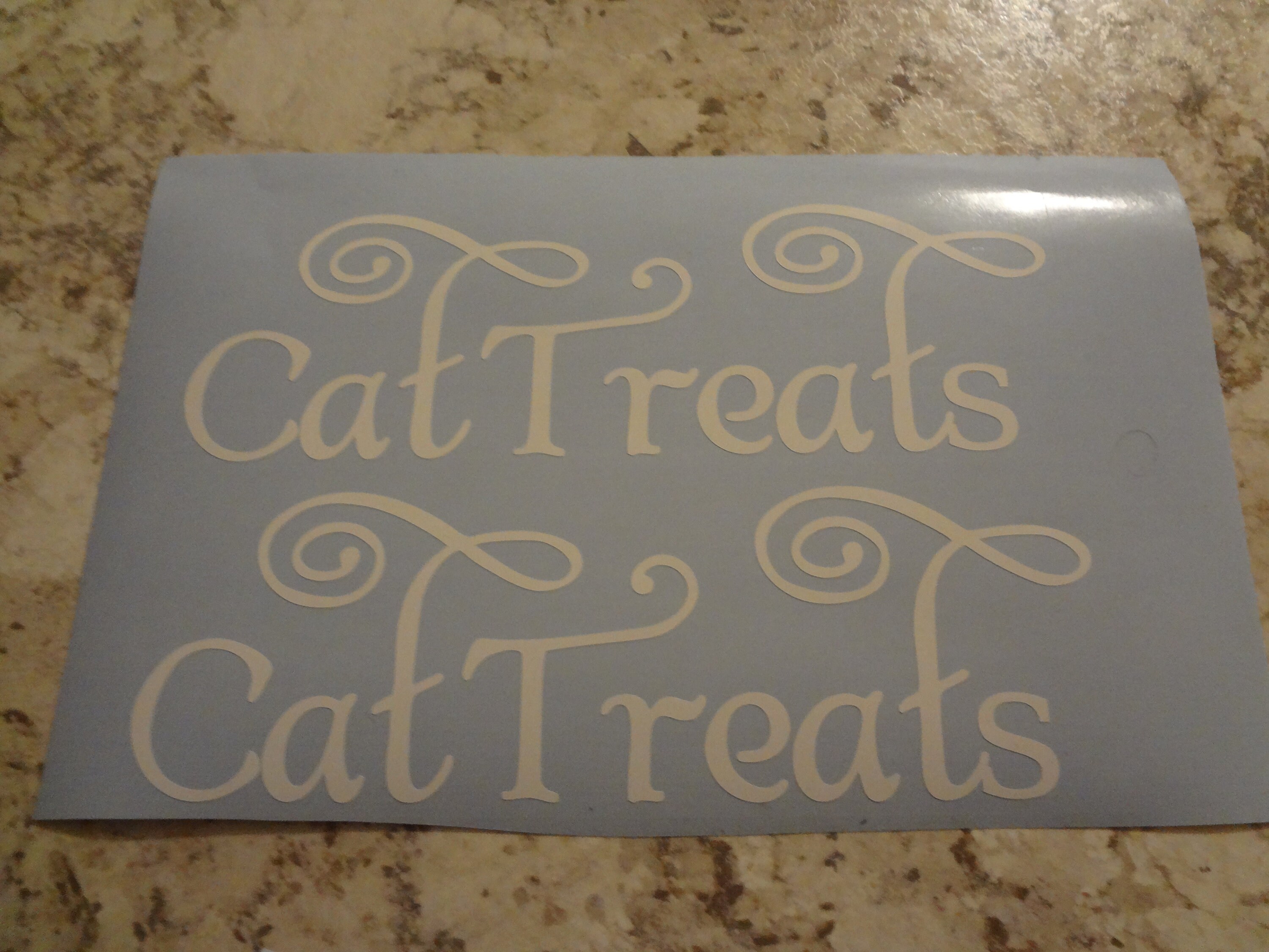 2 Cat Food Decal for Your Canister Can Sticker Vinyl Self | Etsy