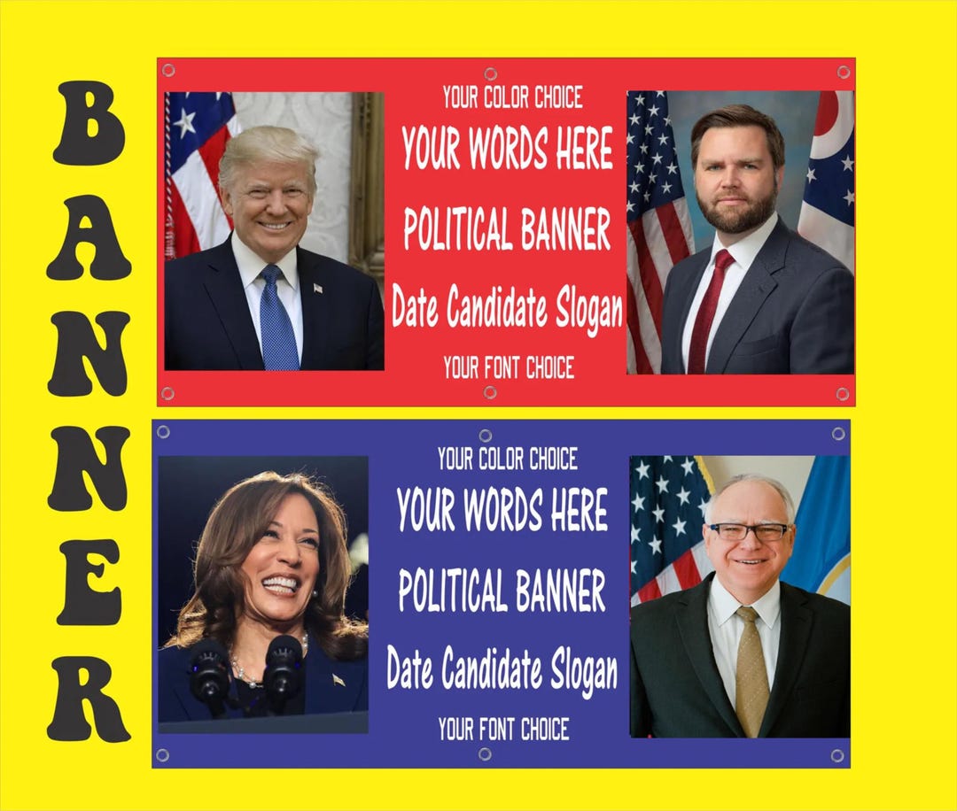 Republican Banner Party Sign Democrat Political Gop Gift Fast Shipping ...