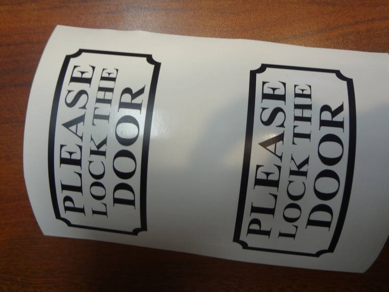 2 Please Lock the Door Decal Sign Wall DIY & Save Door Vinyl - Etsy