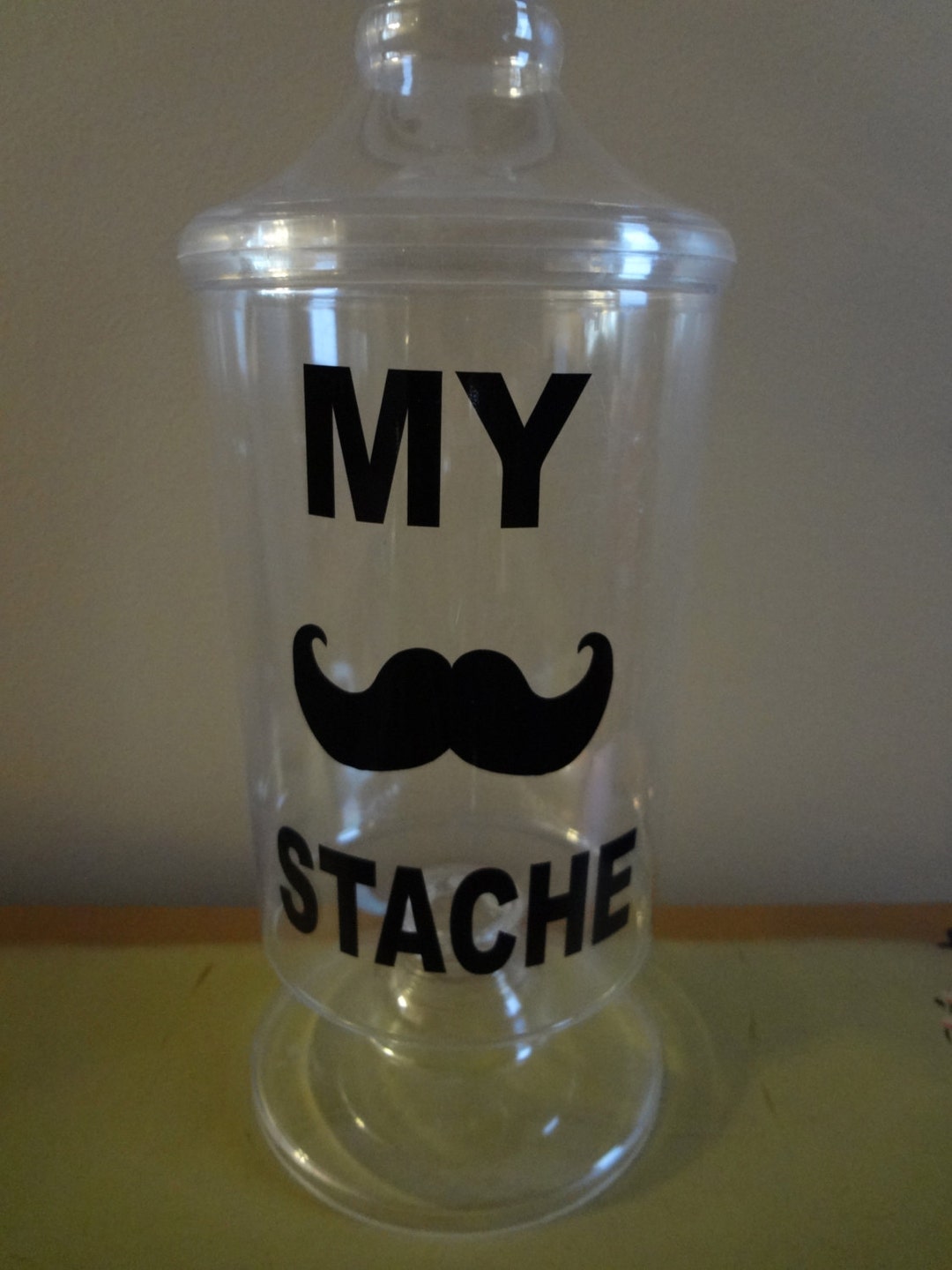 2 My Stache Decal for Jar Storage Box Label Mustache Homemade Candy ...