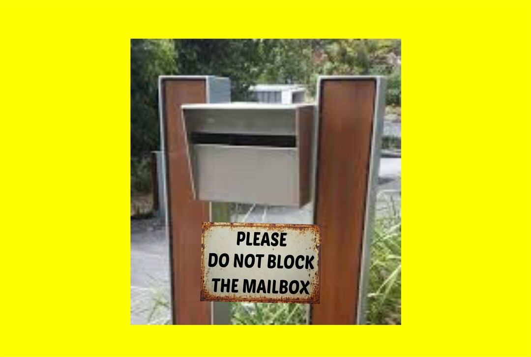 Please Do Not Block Mailbox Sign: Rustic Metal, Indoor/outdoor - Etsy
