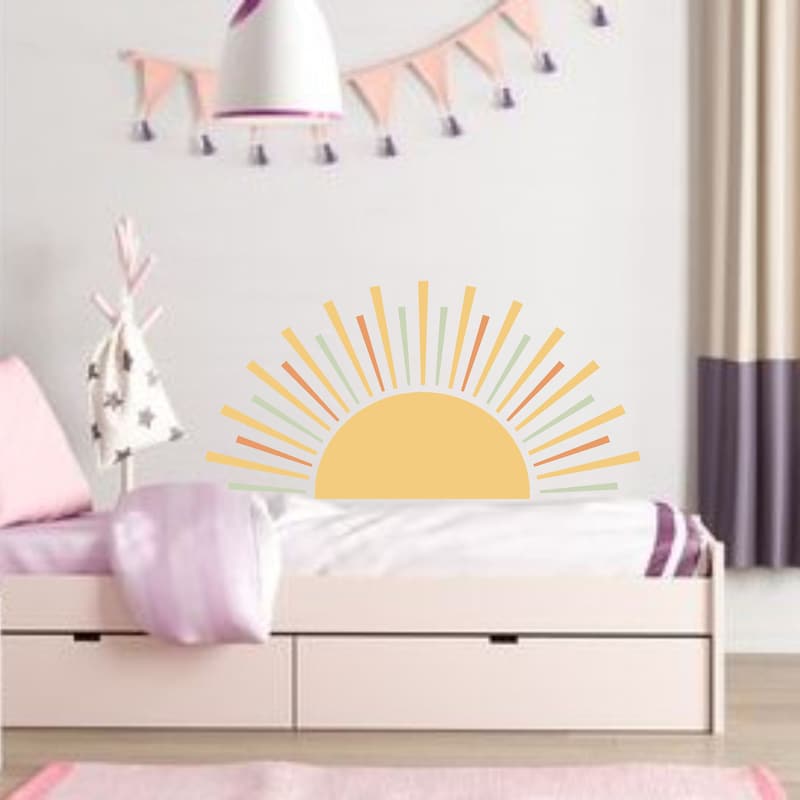 Half Sun Wall Decal - Etsy