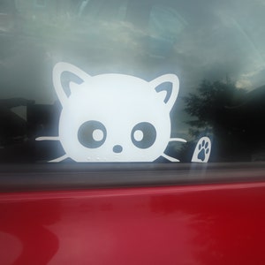 Peeking Cat Decal: Feline Car Window Sticker (set of 2) - Etsy