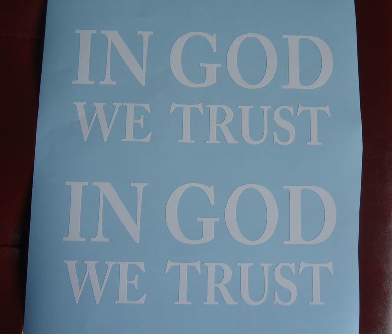 In God We Trust Decals: Christian Faith Vinyl Stickers - USA Made (set ...