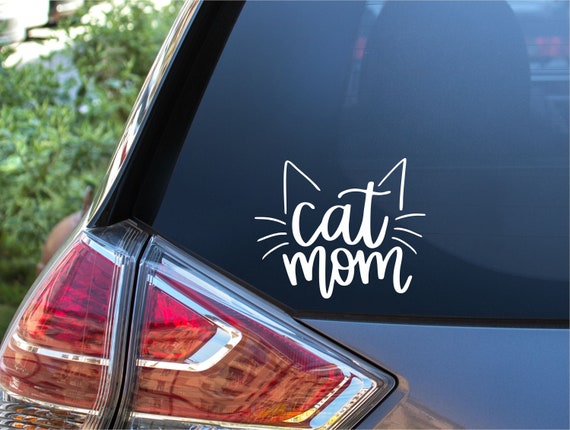 Cat Mom Car Decal Free Shipping Vinyl Decal Custom Decal Car Sticker ...