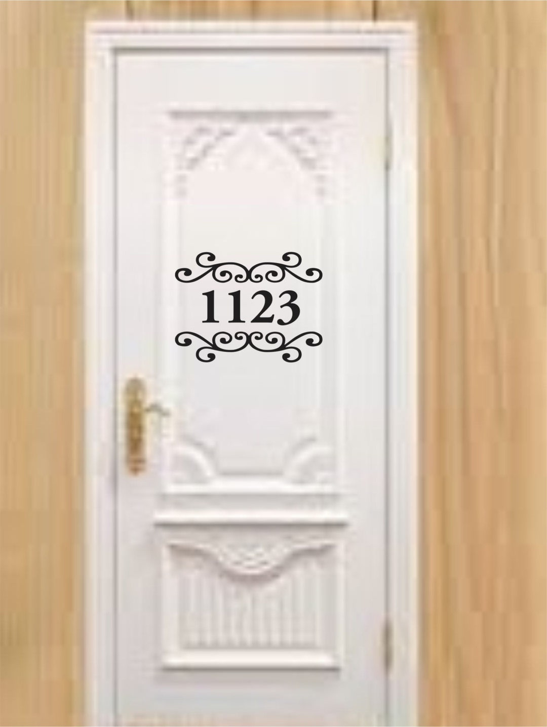 2 Sets Numbers Door Decal Vinyl Letters Custom DIY & Save White Black ...