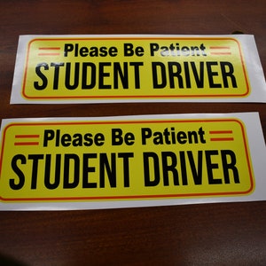 2 Student Driver Decal Please Be Patient New Driver Teen Sticker - Etsy