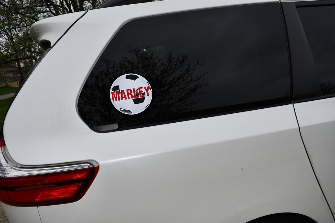 2 Soccer Ball Decal Stickers Car Window Glass Sports Boys Mens Girls ...
