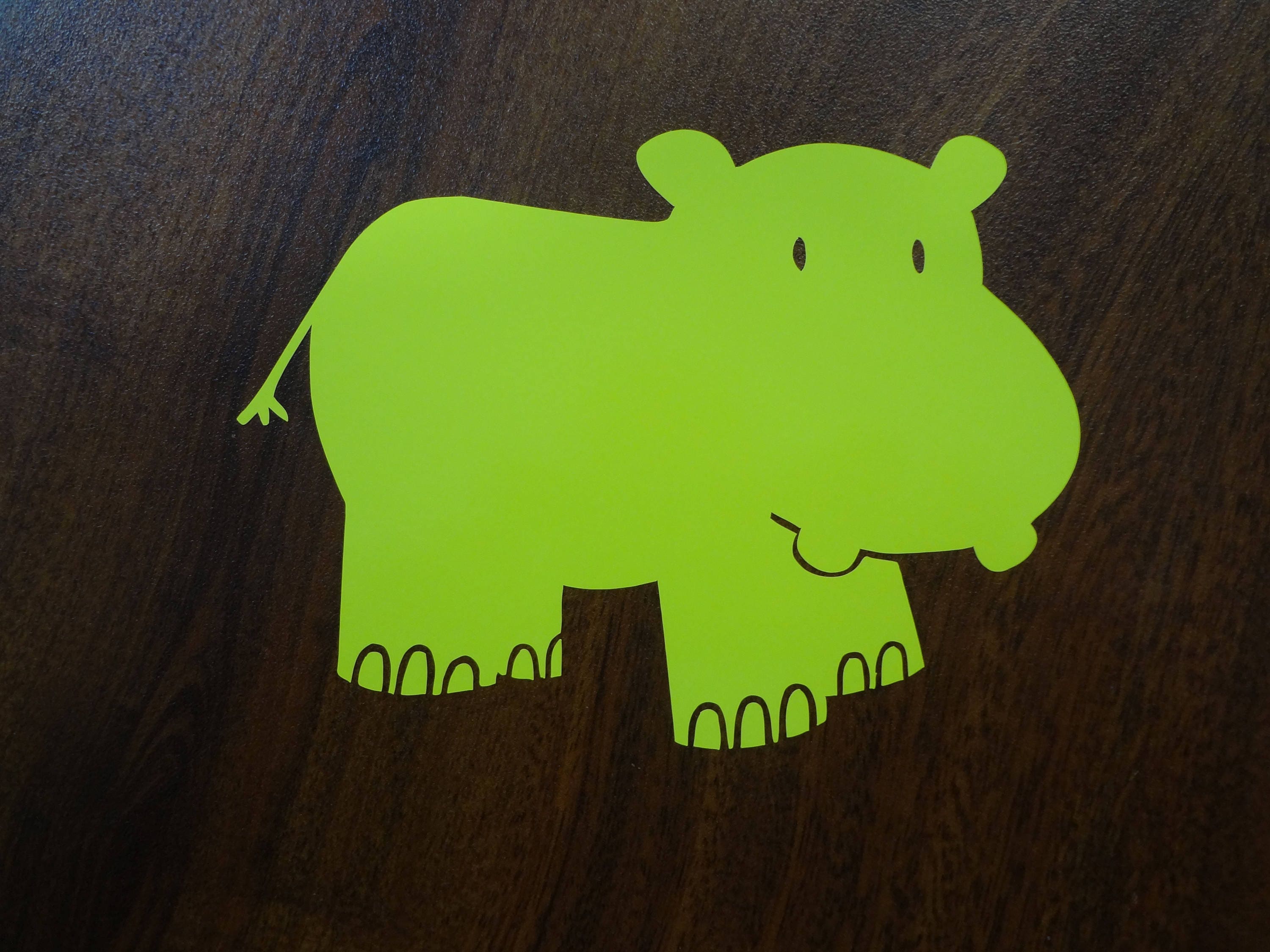 5 Hippo Decal Window Sticker Baby Zoo Gift Wall Decor Car | Etsy