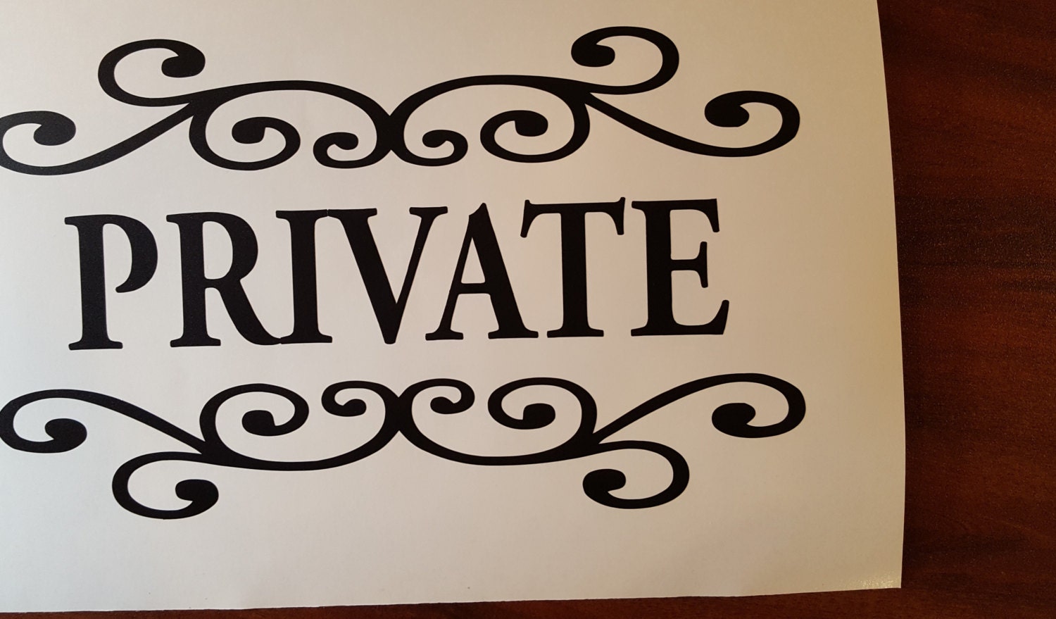 Private Scroll Vinyl Decal - Business Office Decor (set of 2) - Etsy