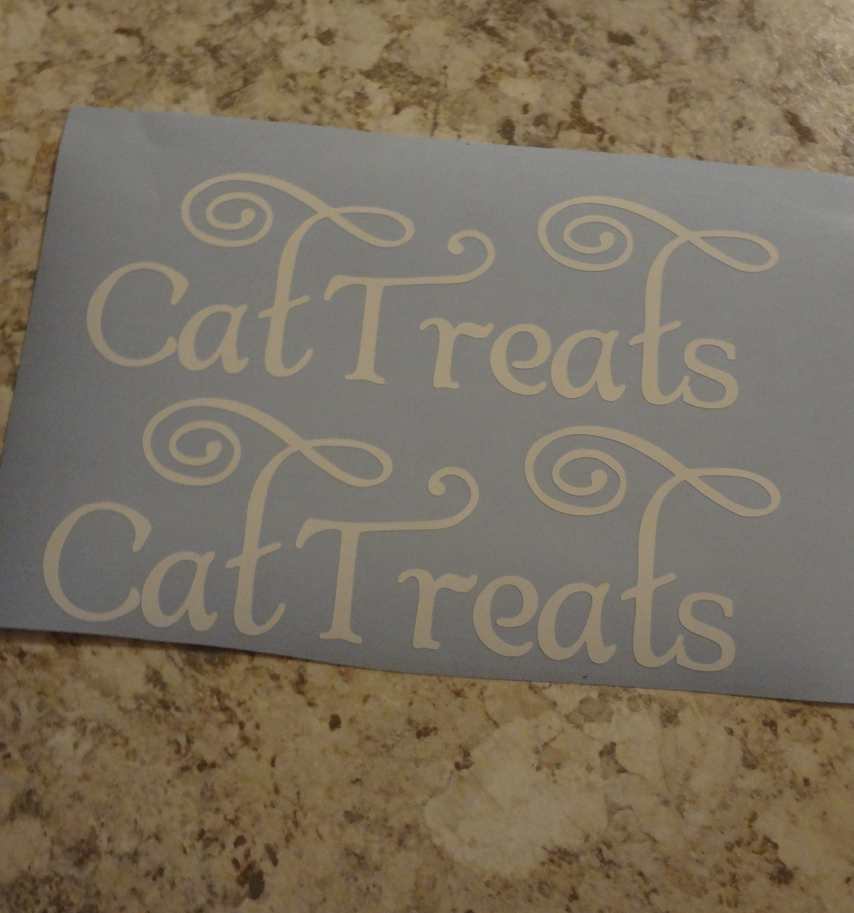 2 Cat Food Decal for Your Canister Can Sticker Vinyl Self | Etsy