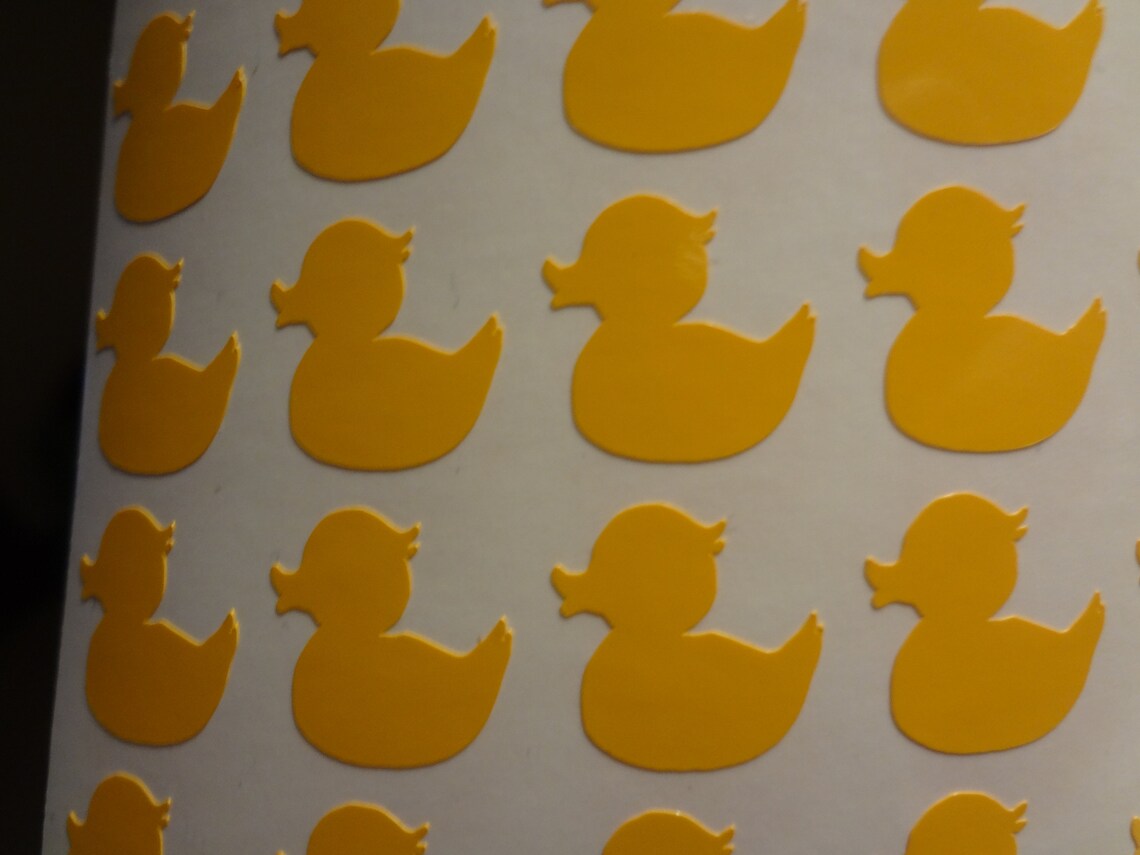 160 Mini Rubber Duck Decals Sticker Self Adhesive Baby Shower | Etsy
