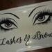 Lashes and Brows Decal Sign Sticker Beauty Salon Shop Nails Eyebrows ...