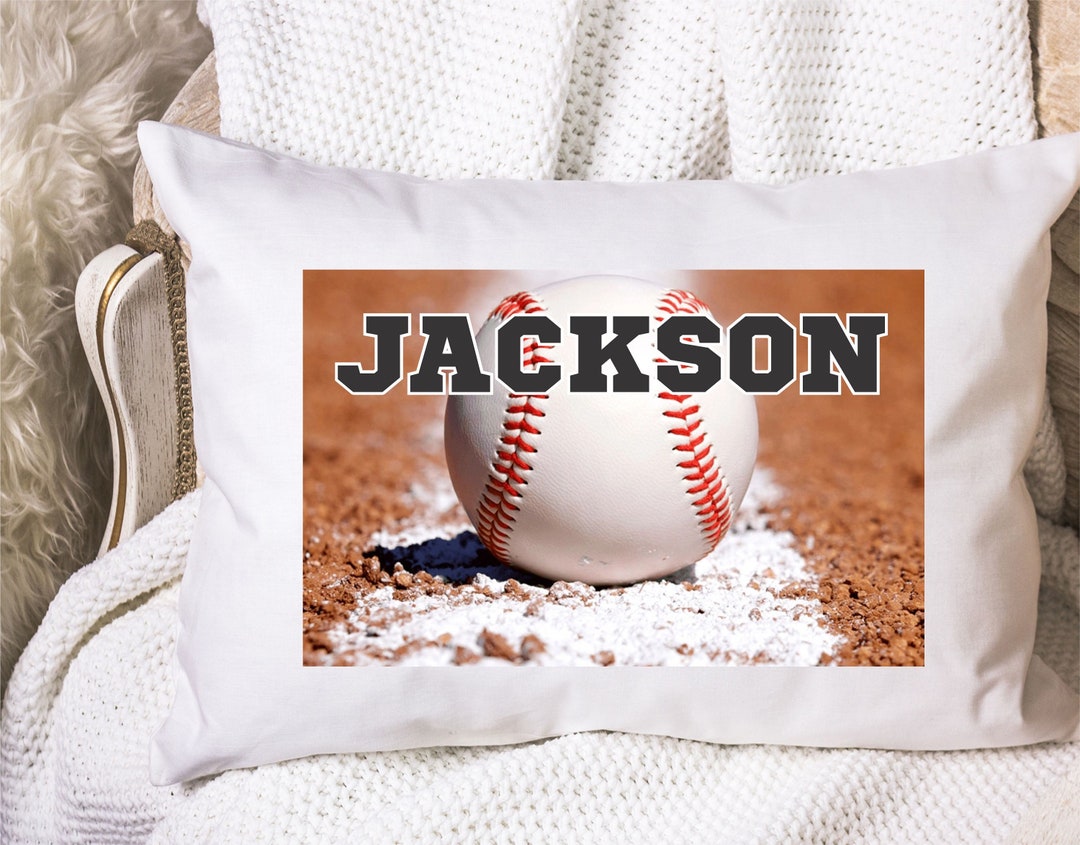 Baseball Stitches Pillowcase Laces Coach Gift Girls Boys Personalized ...
