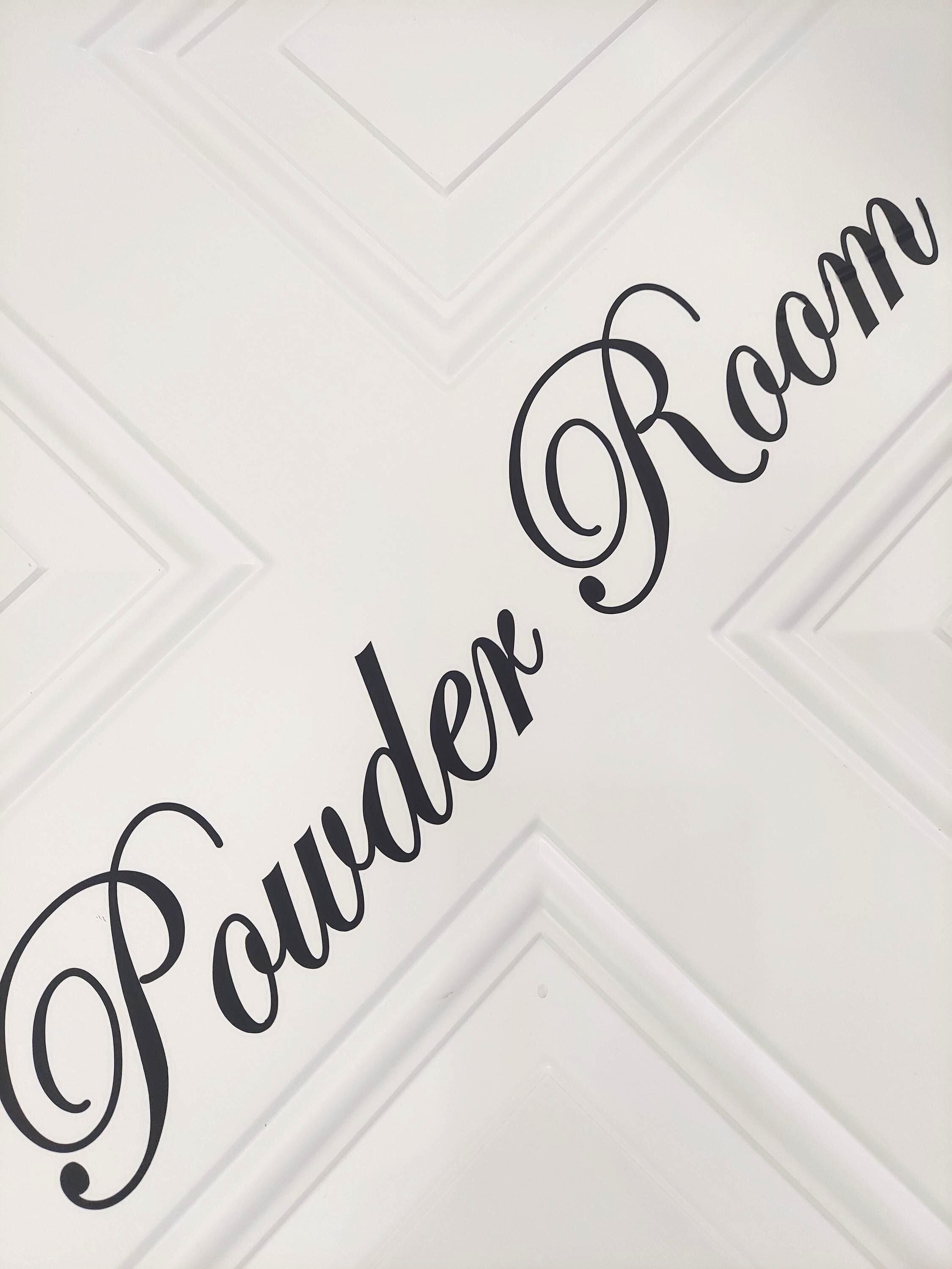 Powder Room Decal - Business Restroom Sign - Set of 2 - Etsy