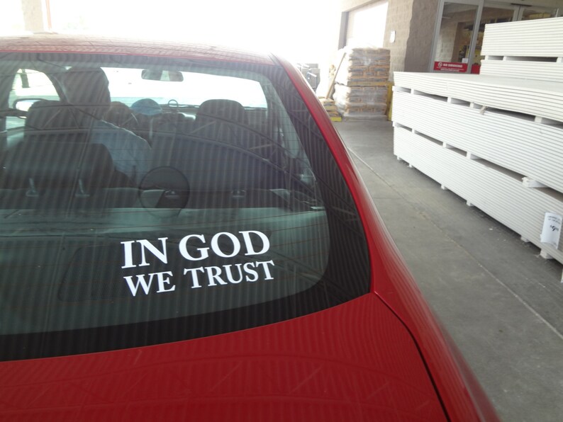 2 in God We Trust Window Decals Decal Christian Faith Religion - Etsy